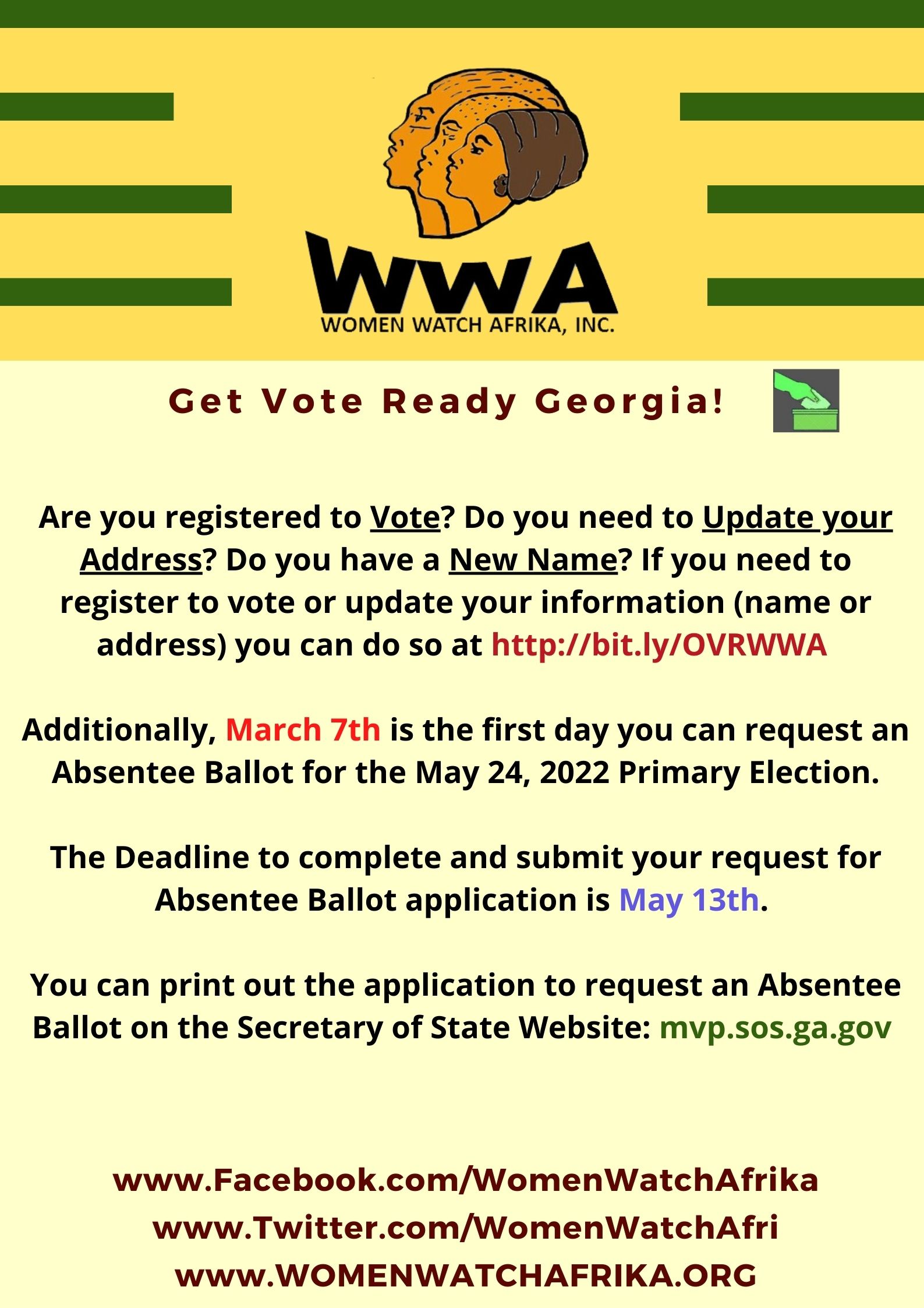 Get Vote Ready Georgia! - Women Watch Afrika